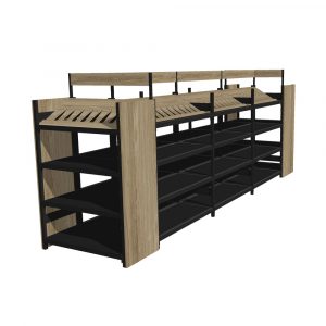 Angled Wine Bottle Display Shelf