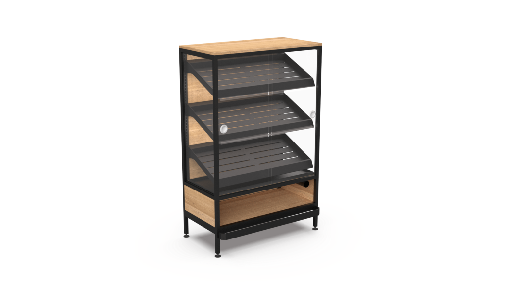 Loose Roll Unit Low. Bakery Store Shelving